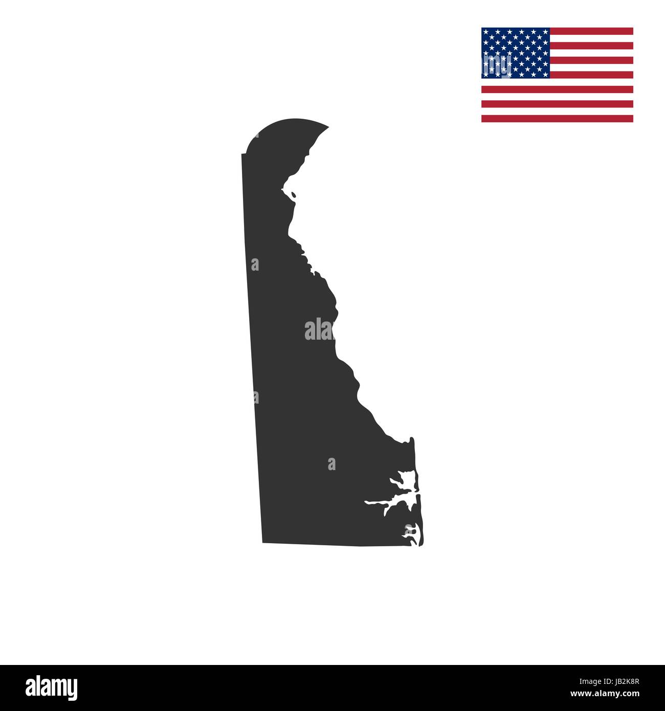 Delaware us state contour map Stock Vector Images - Alamy
