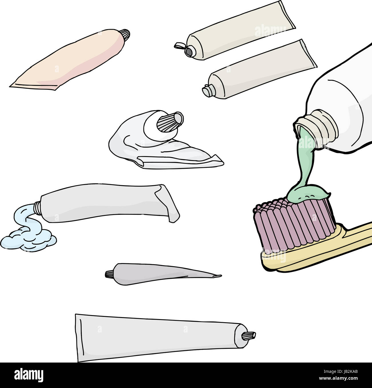 Empty toothpaste tubes Cut Out Stock Images & Pictures - Alamy