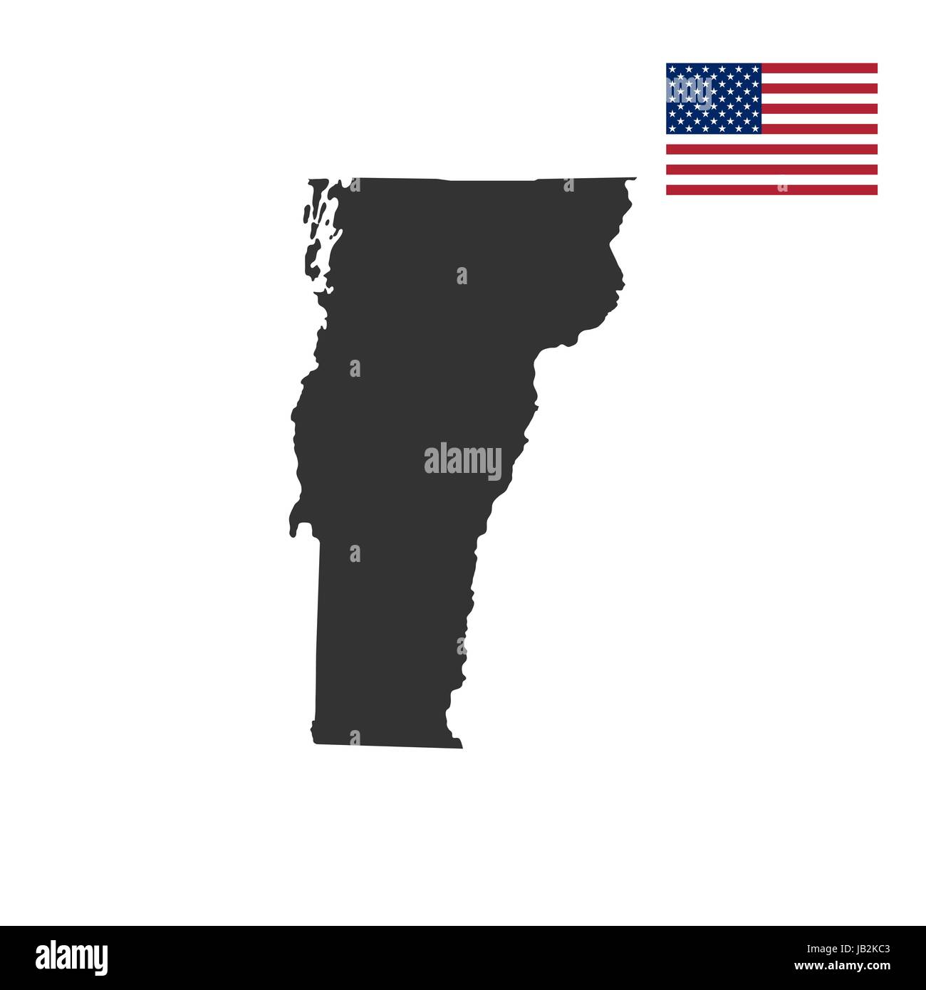 Vermont map us state Stock Vector Images - Alamy