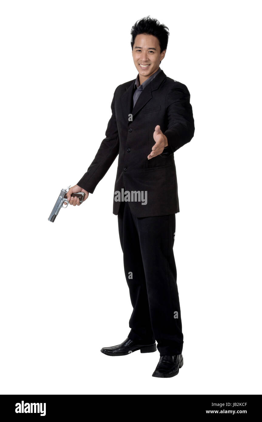 Raised gun Cut Out Stock Images & Pictures - Alamy