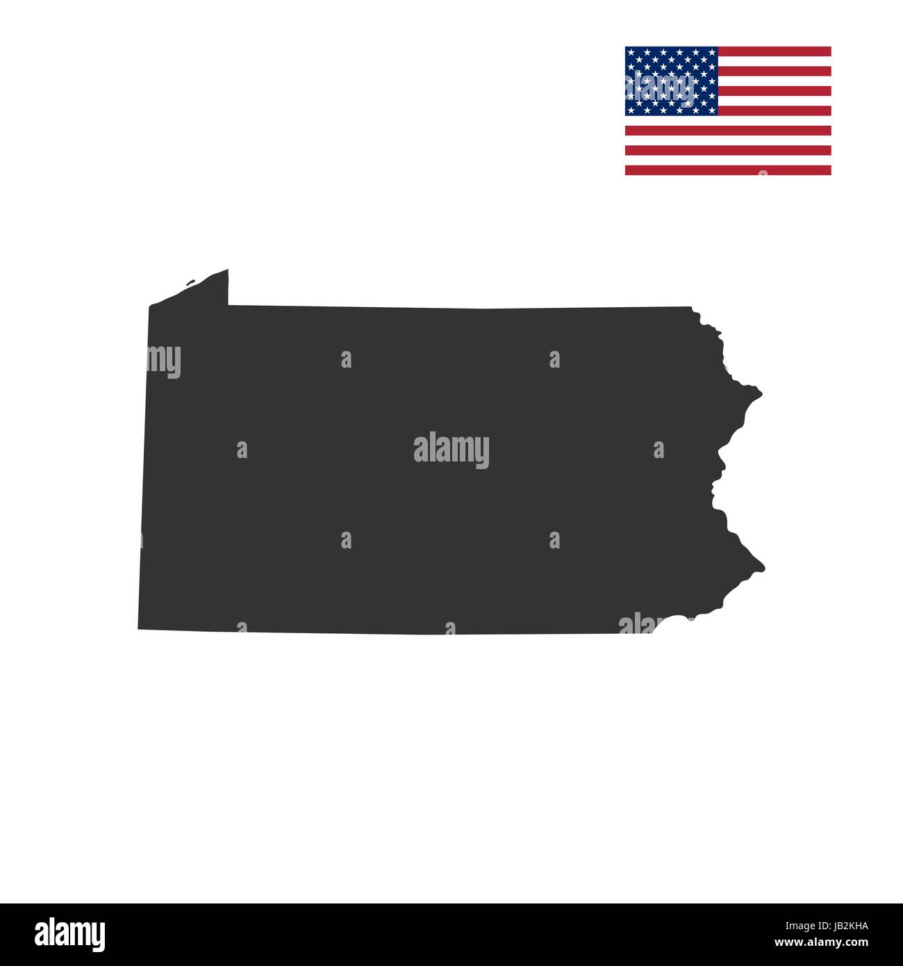 Pennsylvania state map hi-res stock photography and images - Alamy