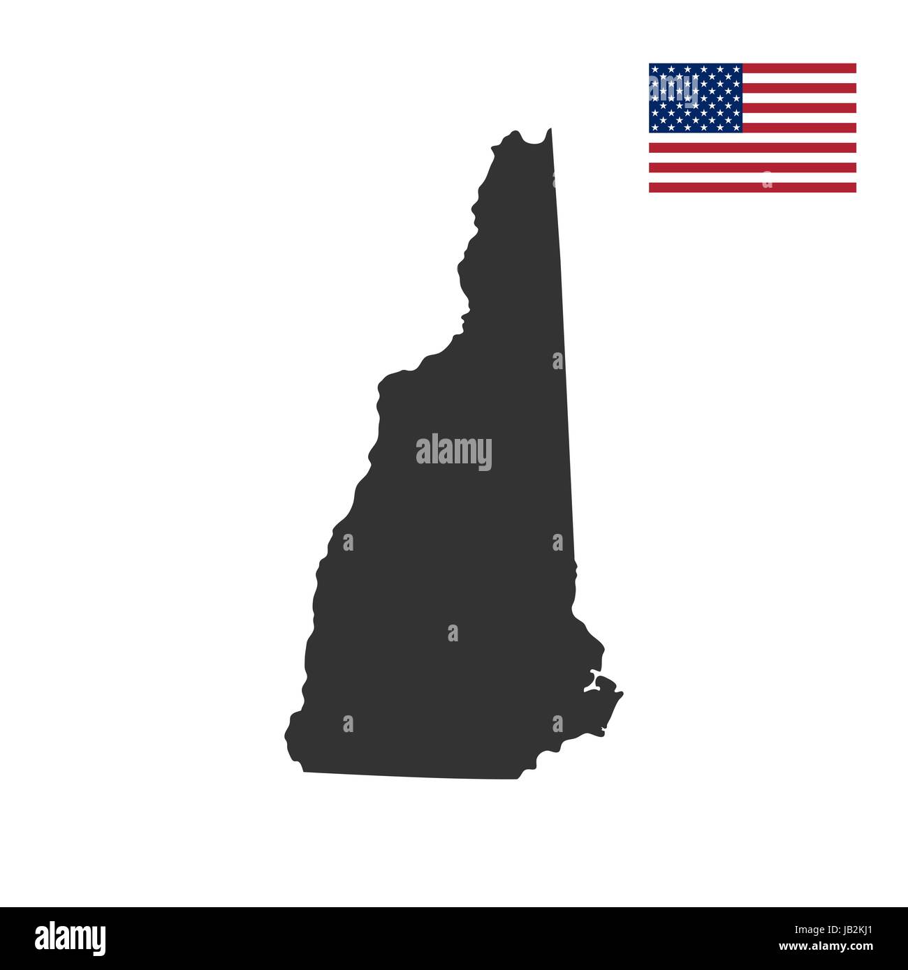 map of the U.S. state of New Hampshire Stock Vector Image & Art - Alamy