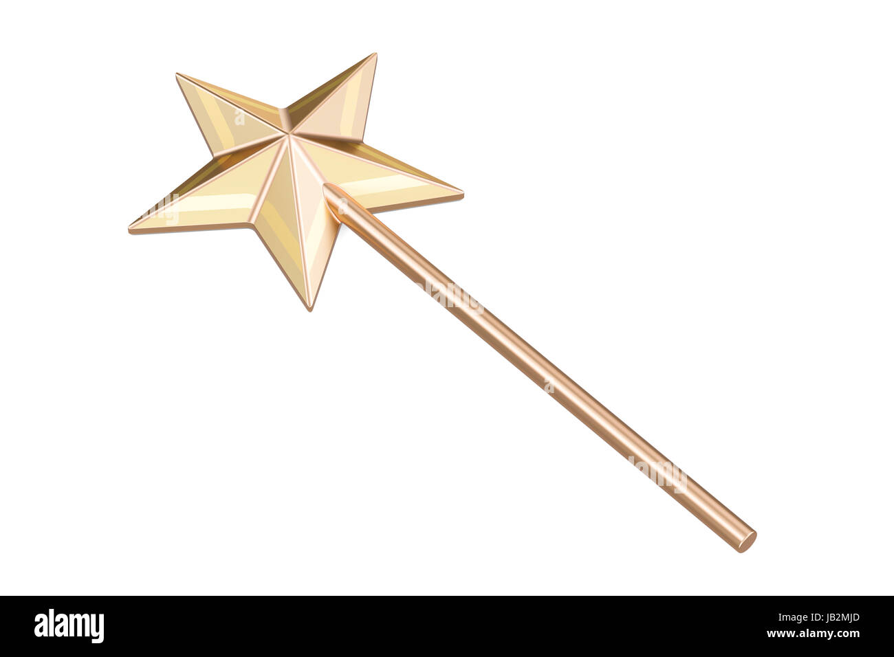 Magician Wand, 3D rendering isolated on white background Stock Photo ...