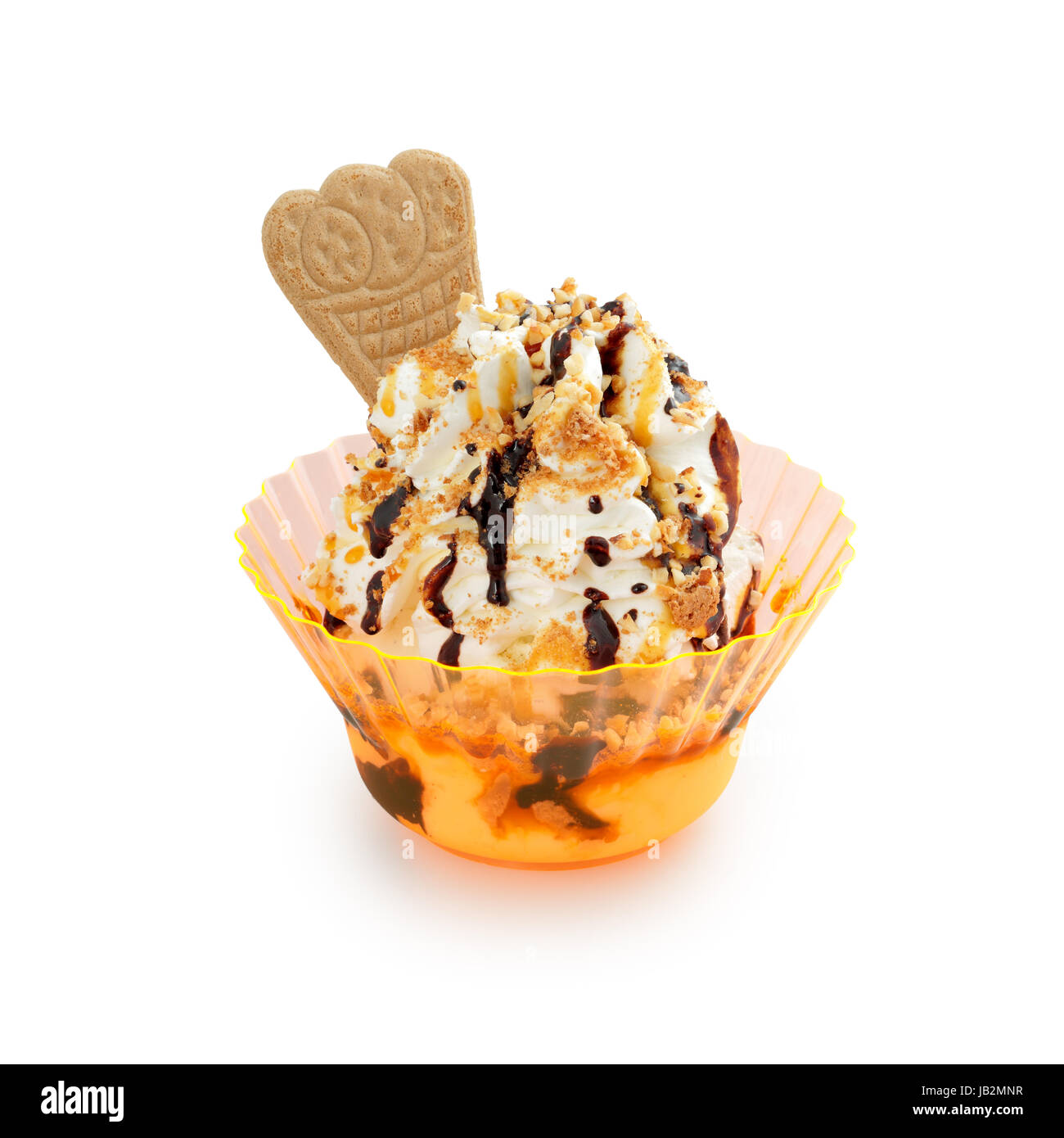 ice cream sundae on white background Stock Photo - Alamy