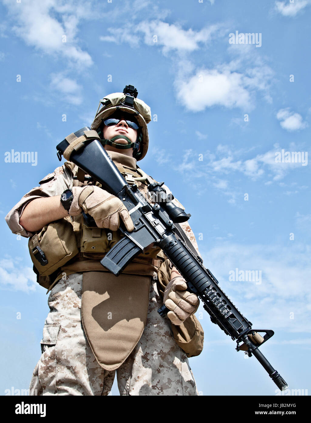 Close-up photo of US marine shot from below Stock Photo - Alamy