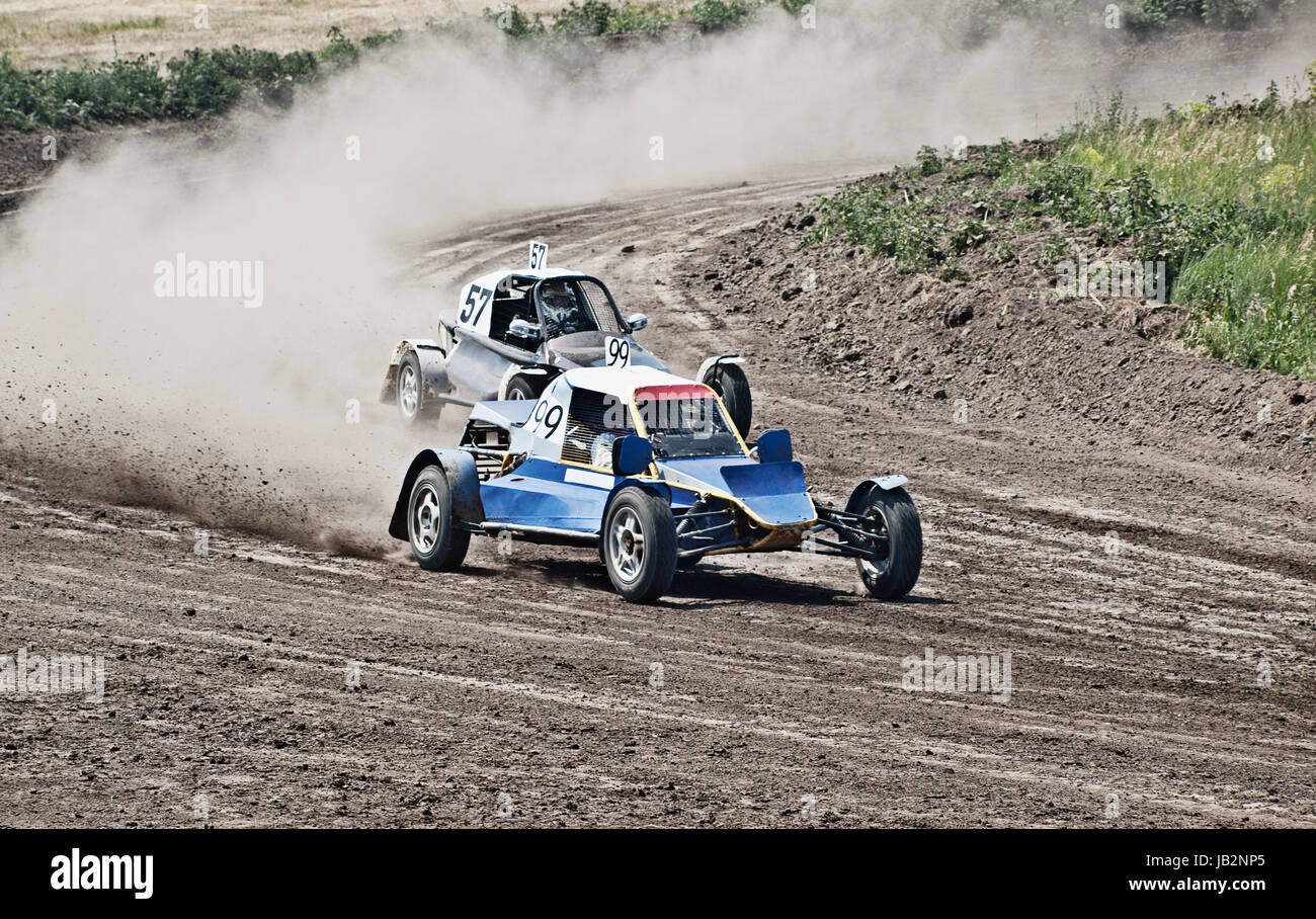 two buggies for extreme off-road on the track Stock Photo - Alamy