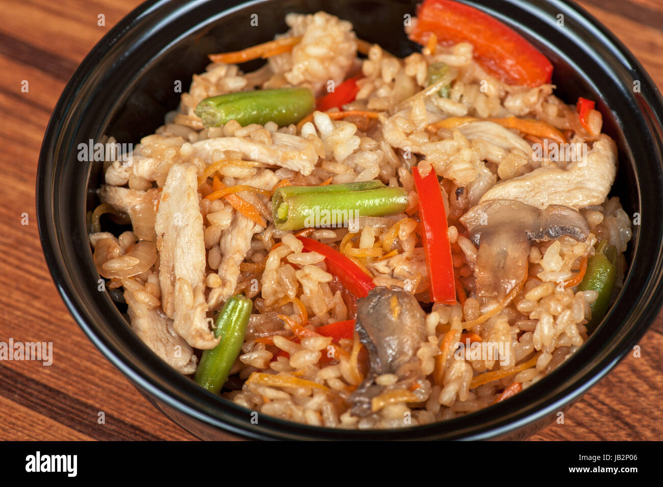 Rice with chicken and vegetable Stock Photo - Alamy