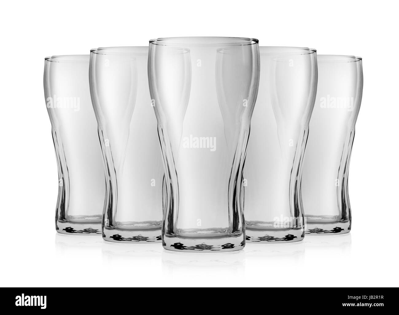 Empty glass for cola isolated on a white background Stock Photo - Alamy