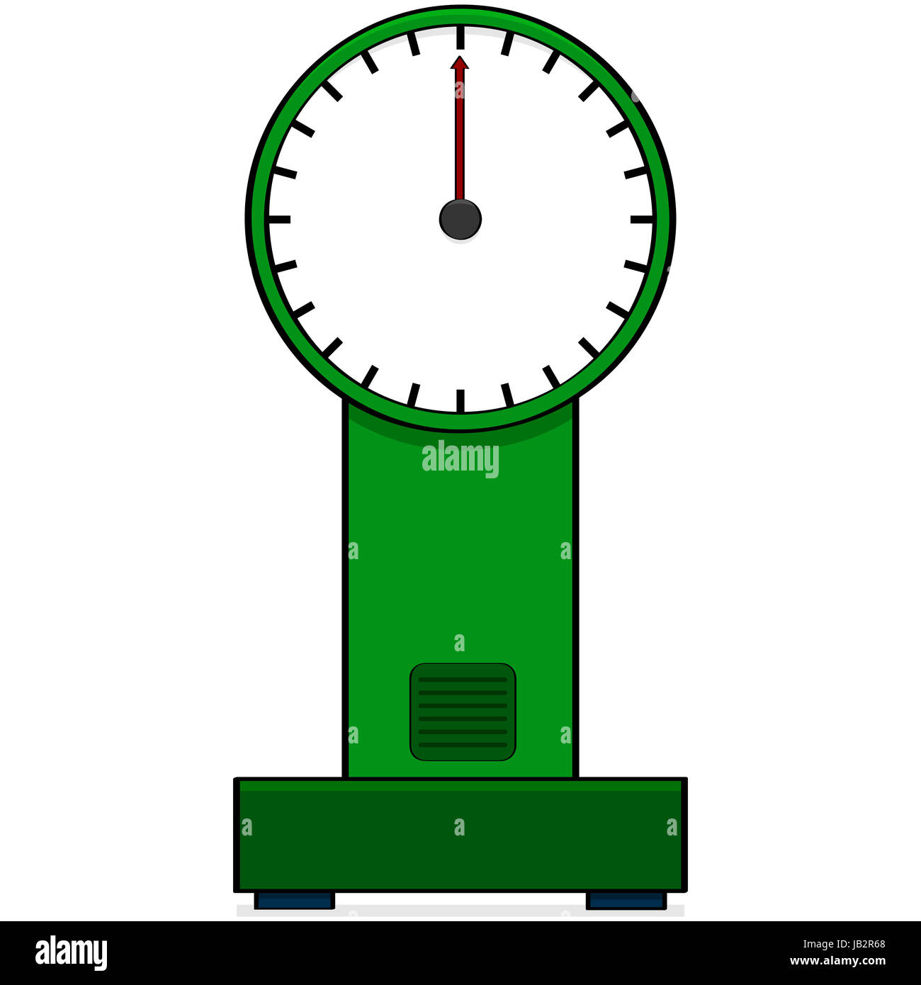 Cartoon illustration showing a vintage style analog scale Stock Photo ...