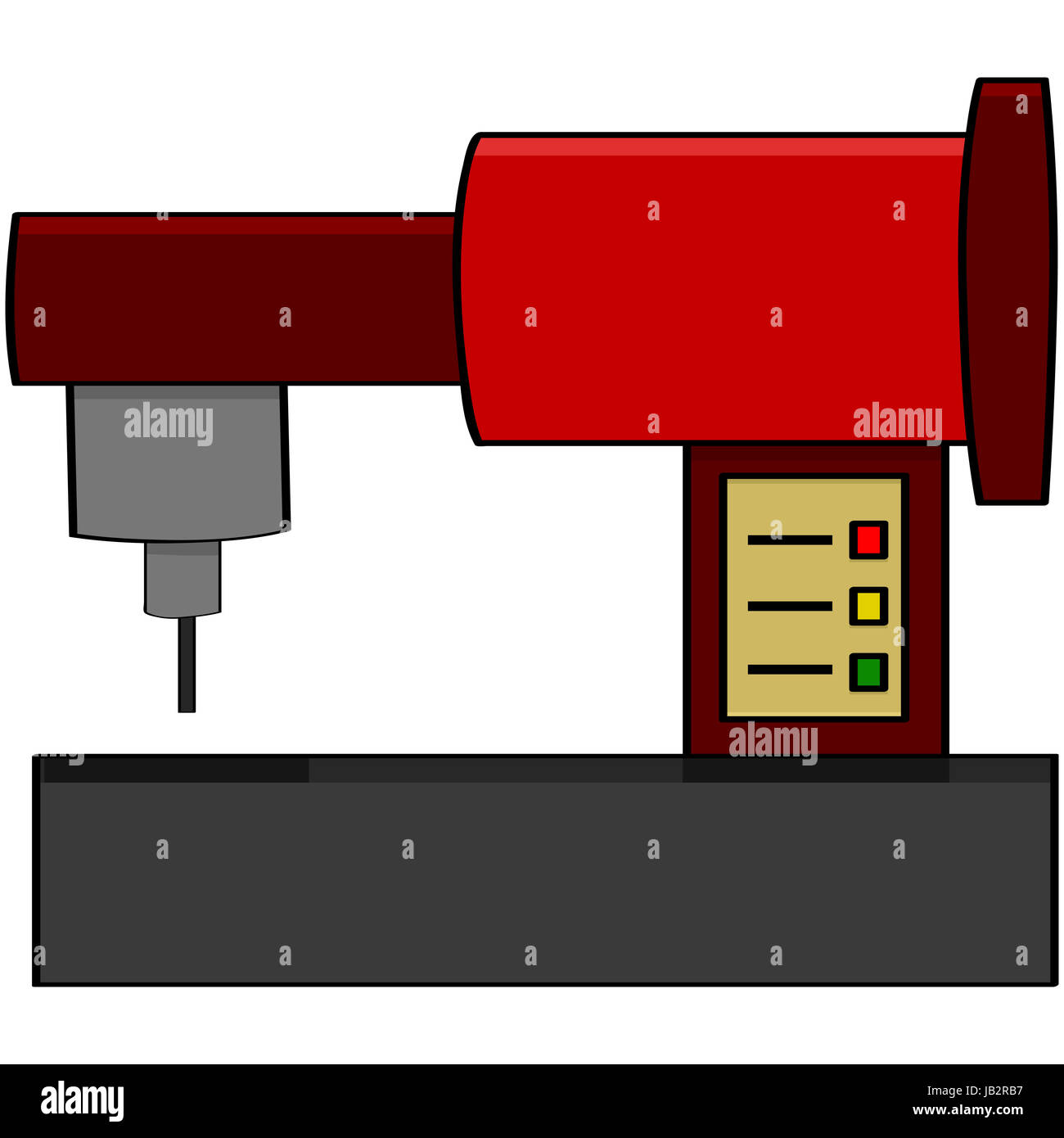 Cartoon illustration showing a red sewing machine Stock Photo - Alamy