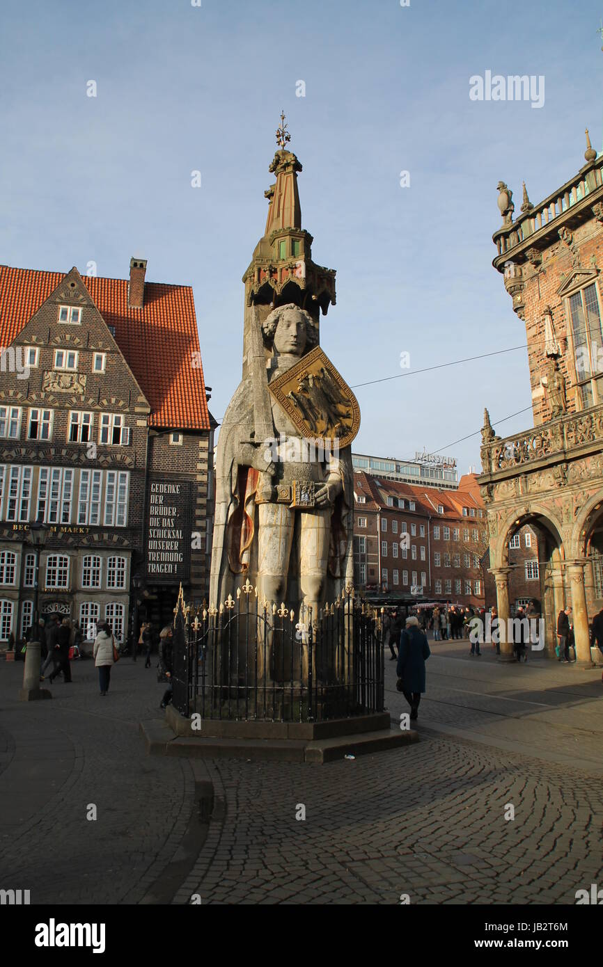 the roland in bremen Stock Photo - Alamy