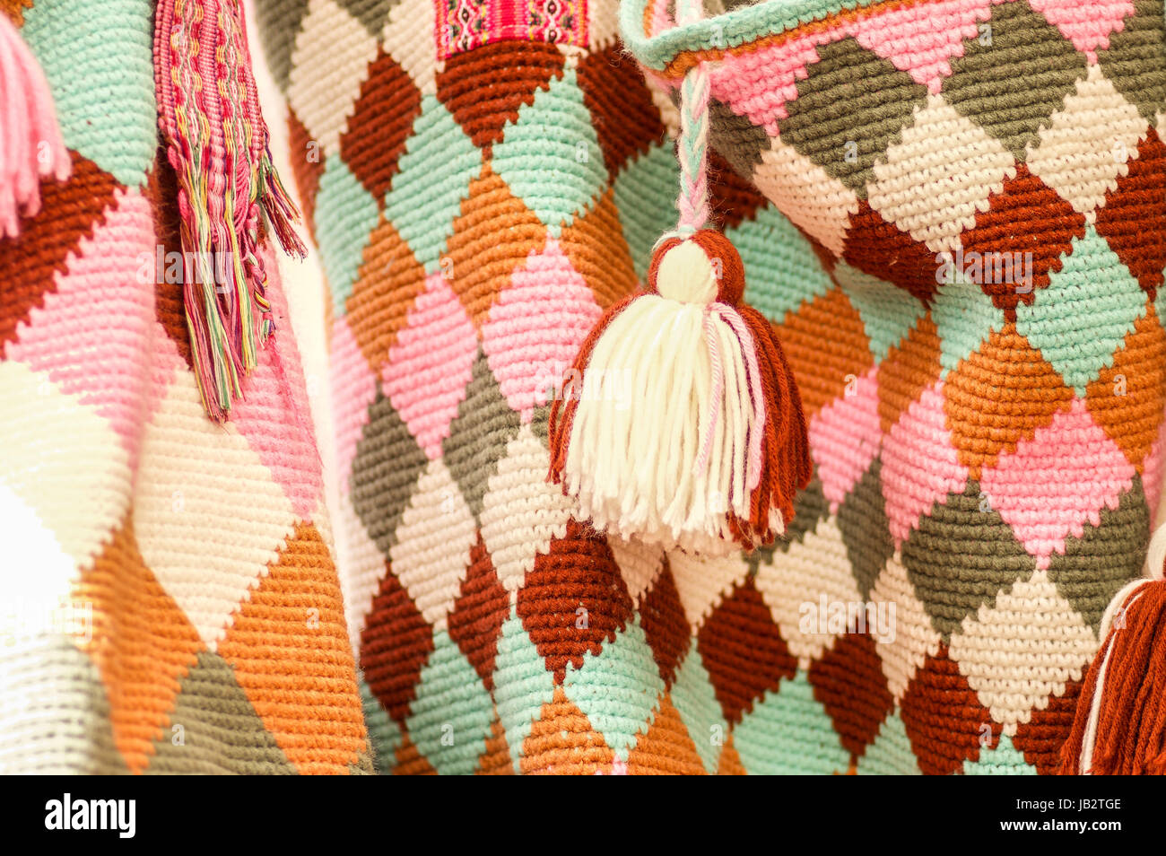 OTAVALO, ECUADOR - MAY 17, 2017: Beautiful andean traditional clothing ...