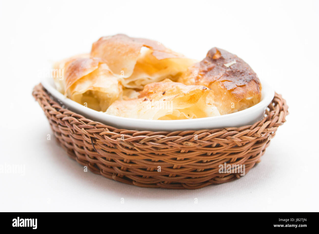 Delicious looking breakfast. Baked pastry with cheese Stock Photo - Alamy