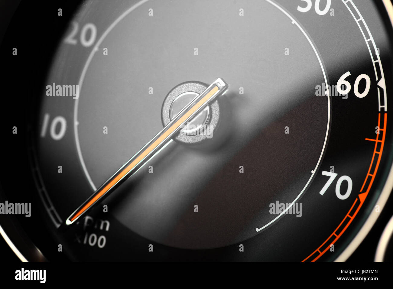 Detail of a tachometer in a car Stock Photo - Alamy