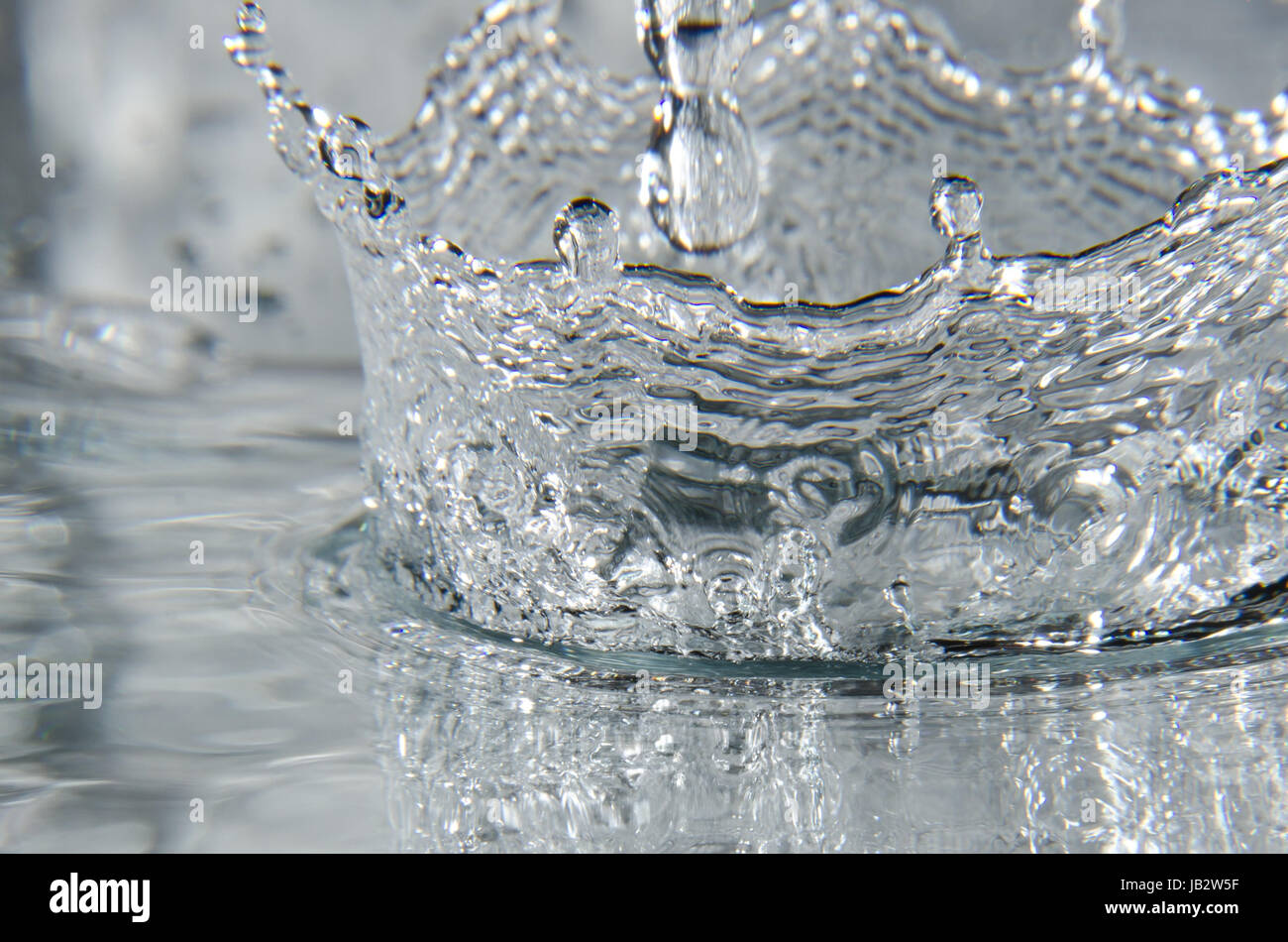 A Close Up of a Water Splash Showing the Classic Crown Effect Stock ...