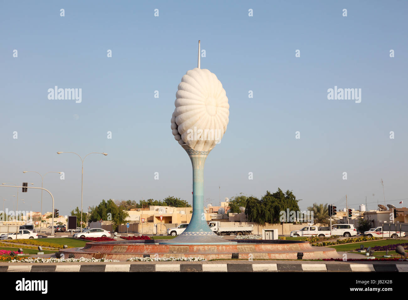 The Pearl Roundabout in Al Wakrah. Qatar, Middle East Stock Photo - Alamy