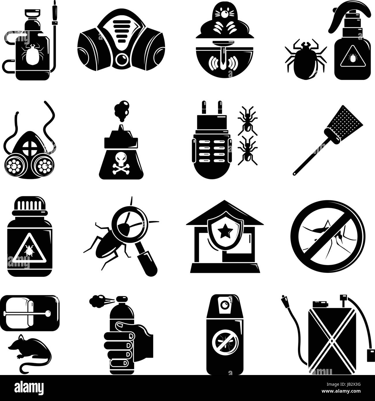 Pest control tools icons set, simple style Stock Vector Image & Art - Alamy