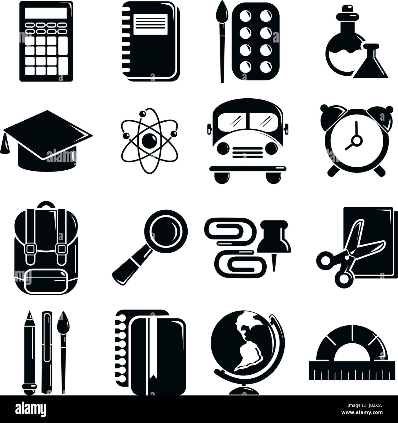 School education icons set, simple style Stock Vector Image & Art - Alamy