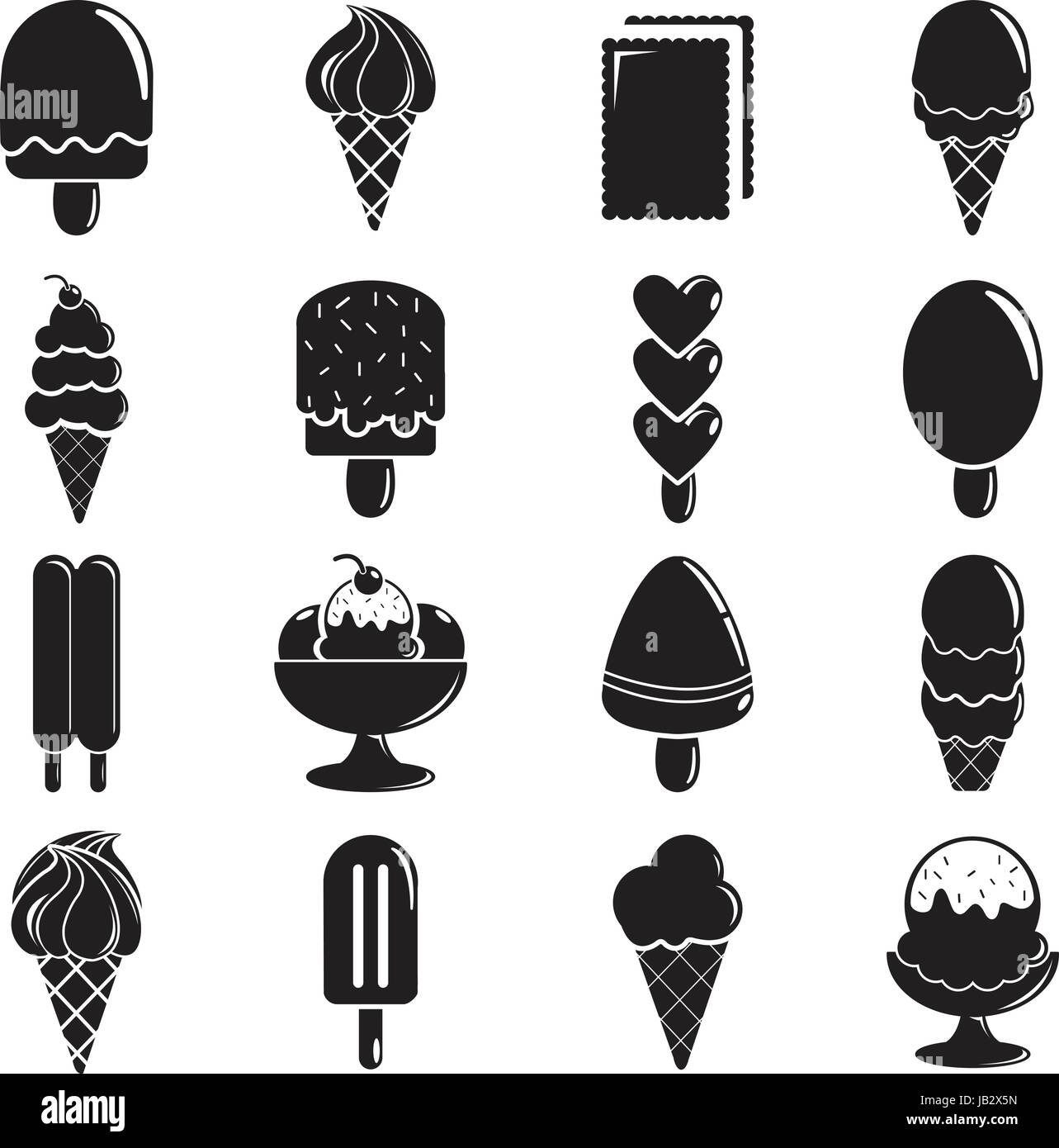 Ice cream icons set sweet, simple style Stock Vector Image & Art - Alamy