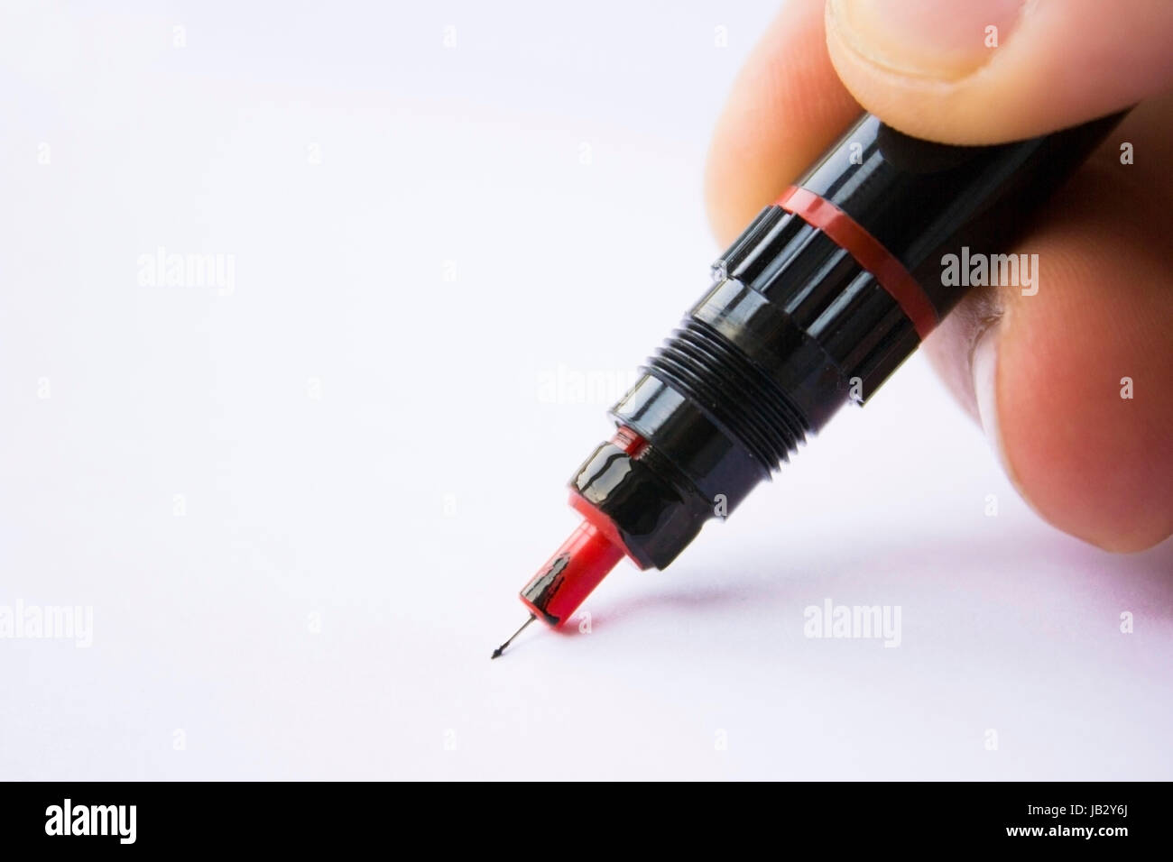 Technical pens on a white background Stock Photo - Alamy