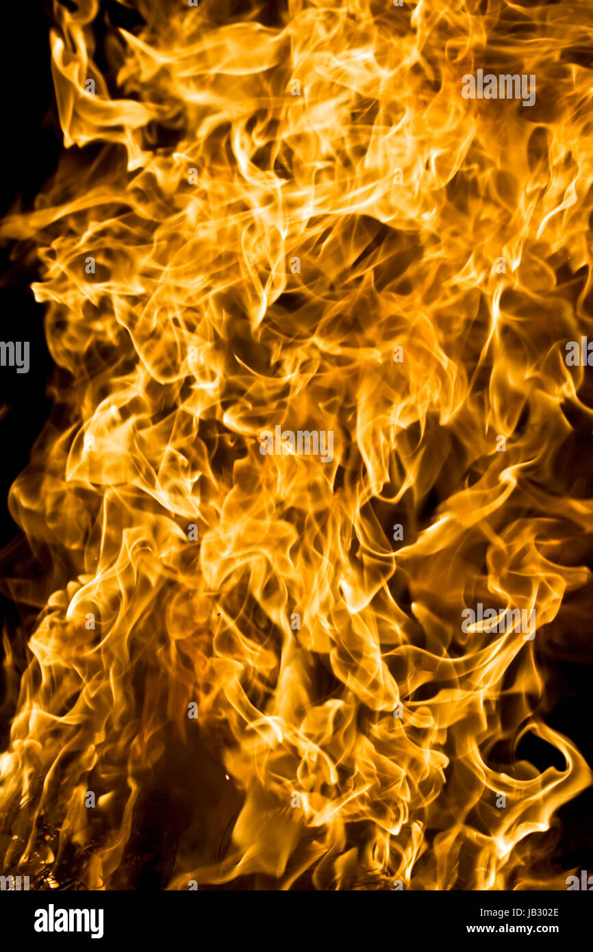 Beautiful flames on black background Stock Photo - Alamy