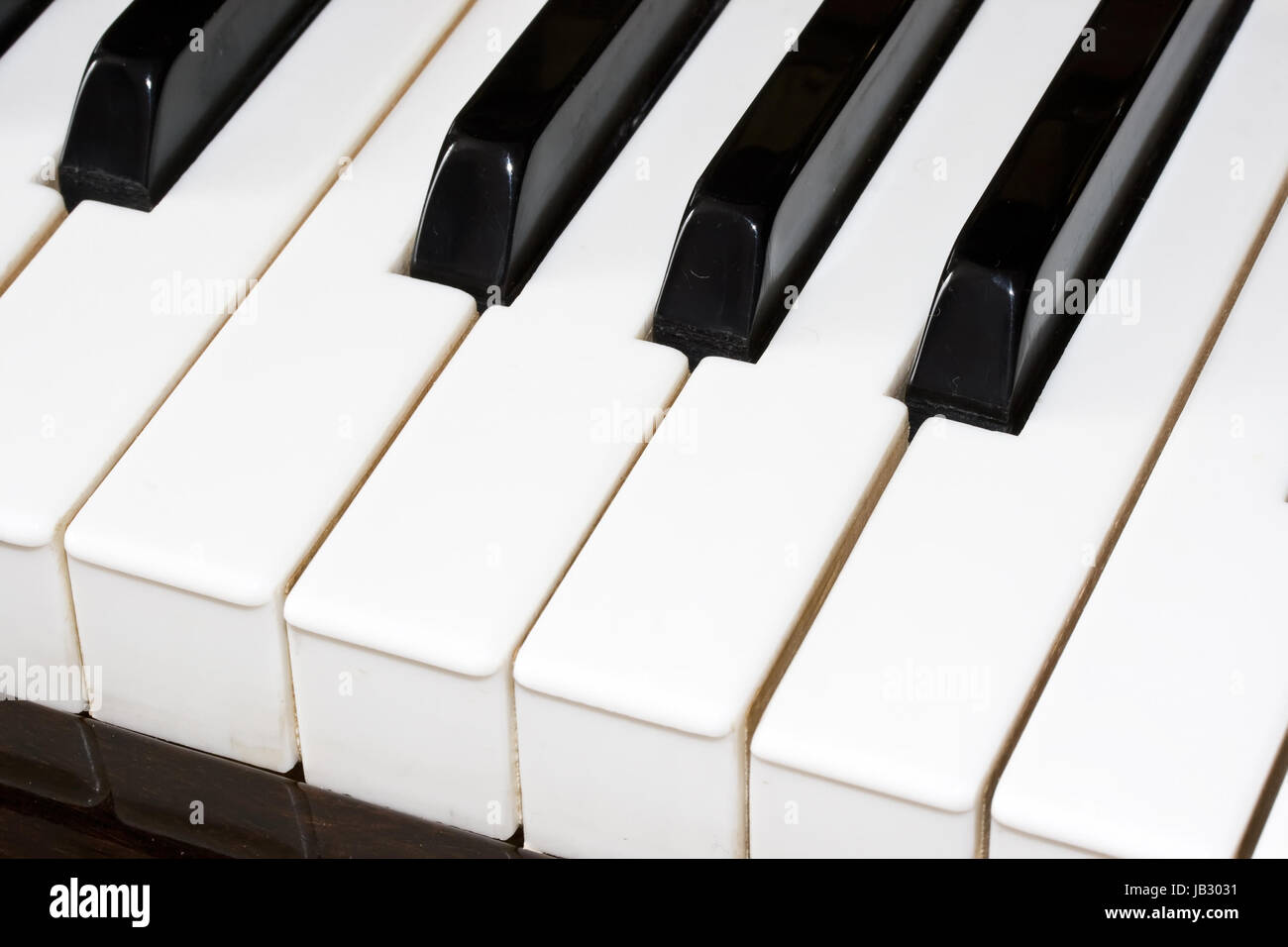 Closeup perspective view of a piano keyboard Stock Photo - Alamy