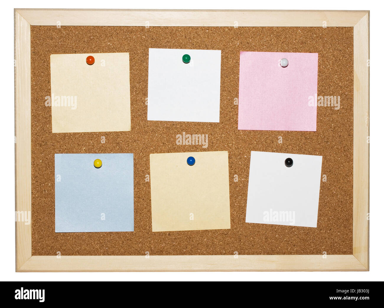 Cork memo board background with notes Stock Photo - Alamy