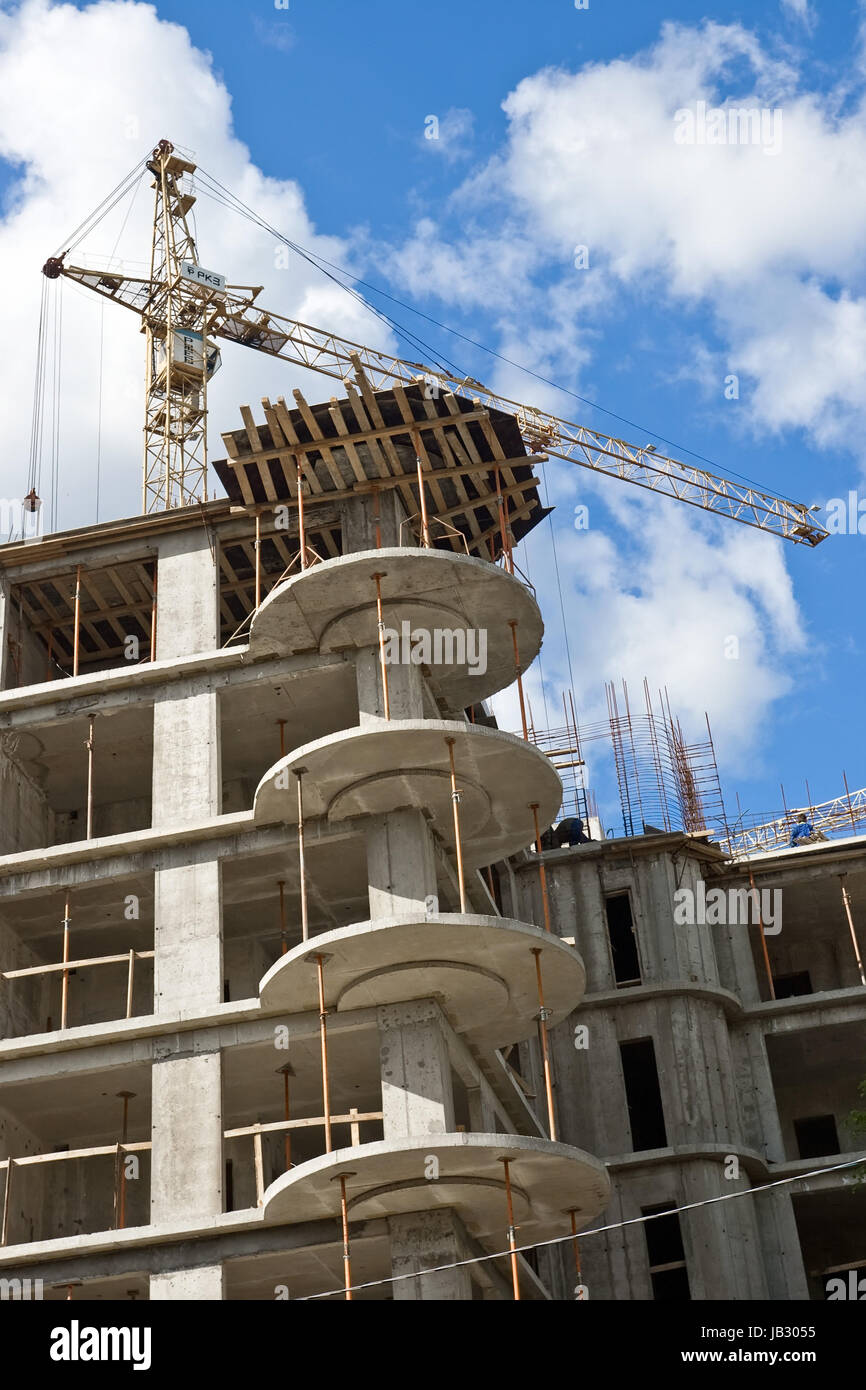 Construction site of an apartments building Stock Photo - Alamy