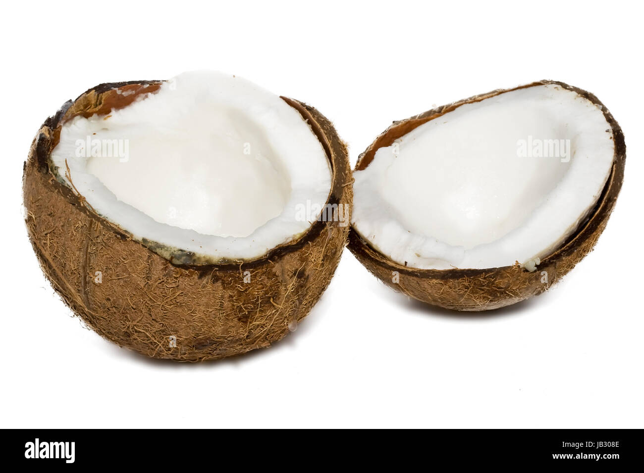Fresh coconut on white isolated background Stock Photo - Alamy