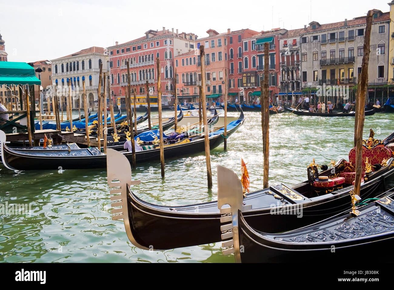 Nice venetian canal and gondolas, Venice, Italy Stock Photo - Alamy