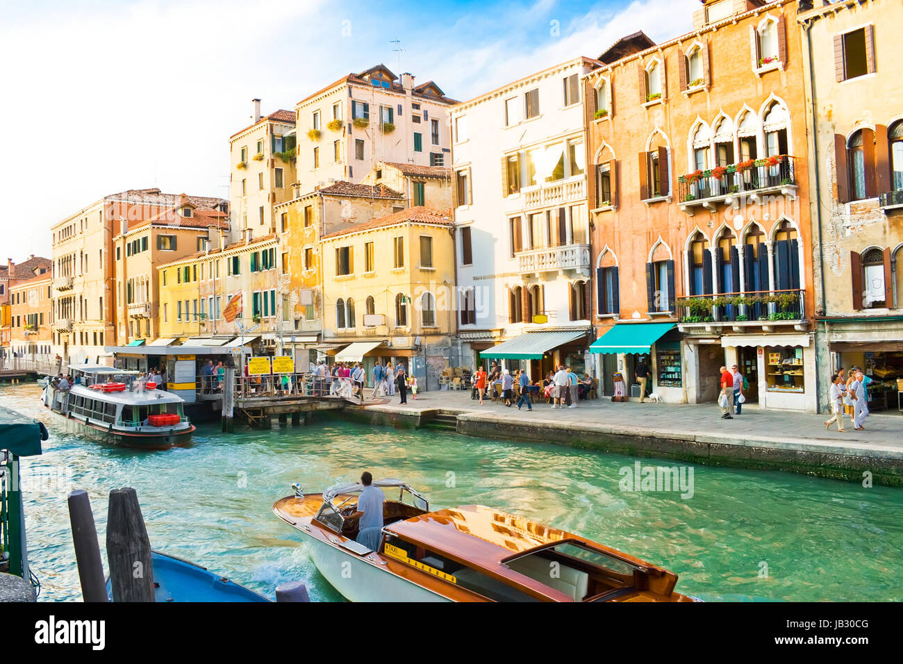 Famous Grand Canal in Venice and typical venetian architecture, Italy ...