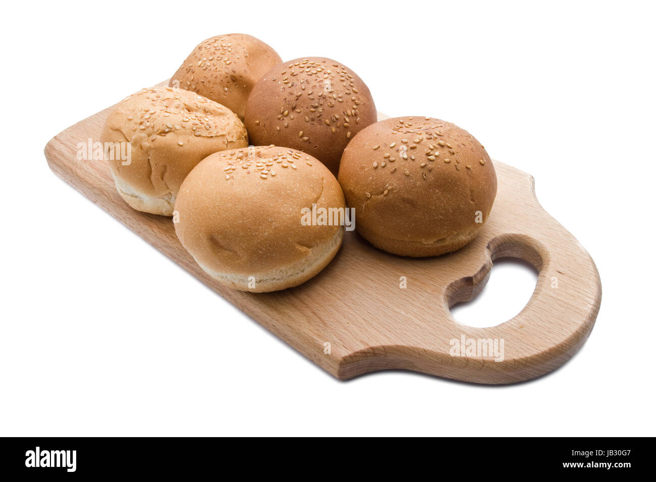Different types of bread isolated on white Stock Photo - Alamy