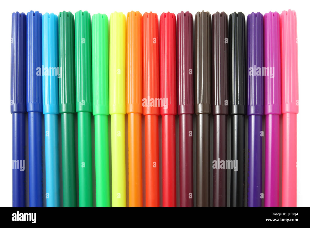 Soft tip pens isolated on white background Stock Photo - Alamy