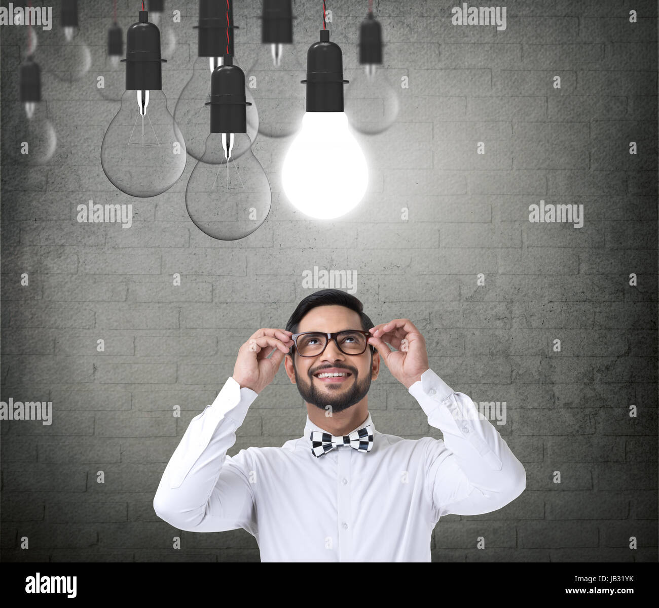Man bulb excited hi-res stock photography and images - Alamy