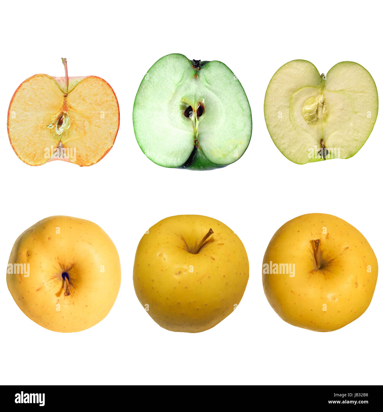 Many apples isolated over a white background Stock Photo - Alamy
