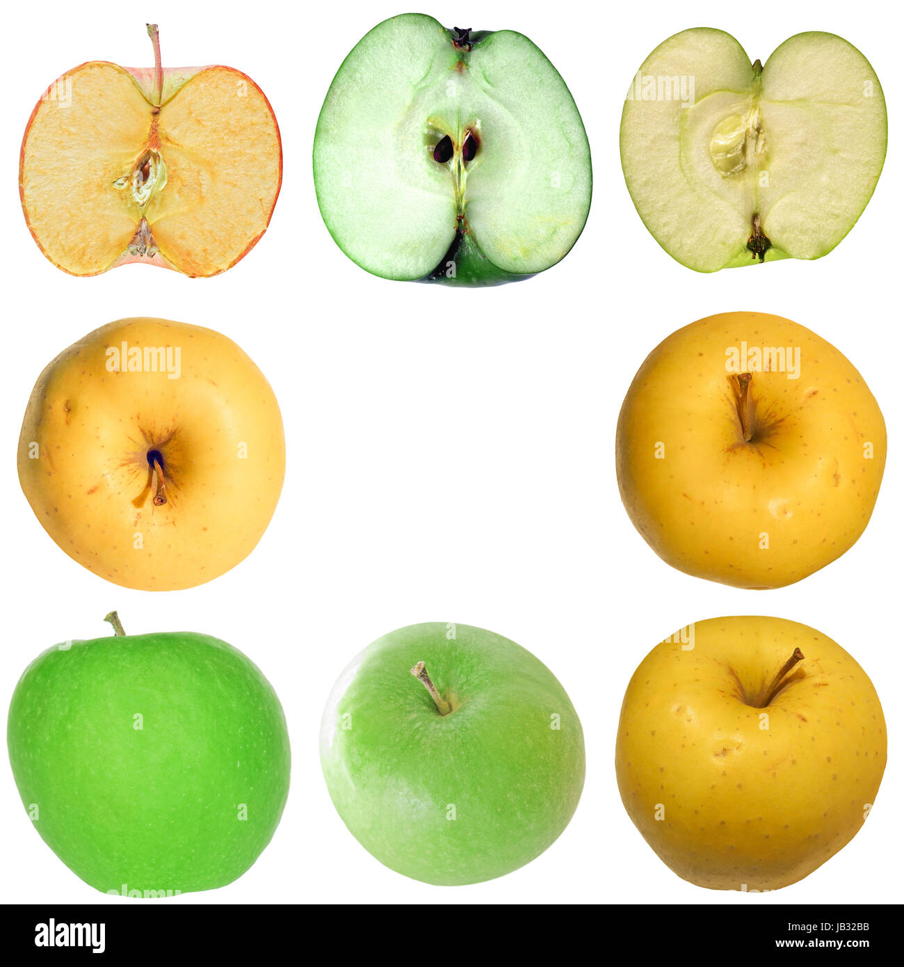 Many apples isolated over a white background Stock Photo - Alamy