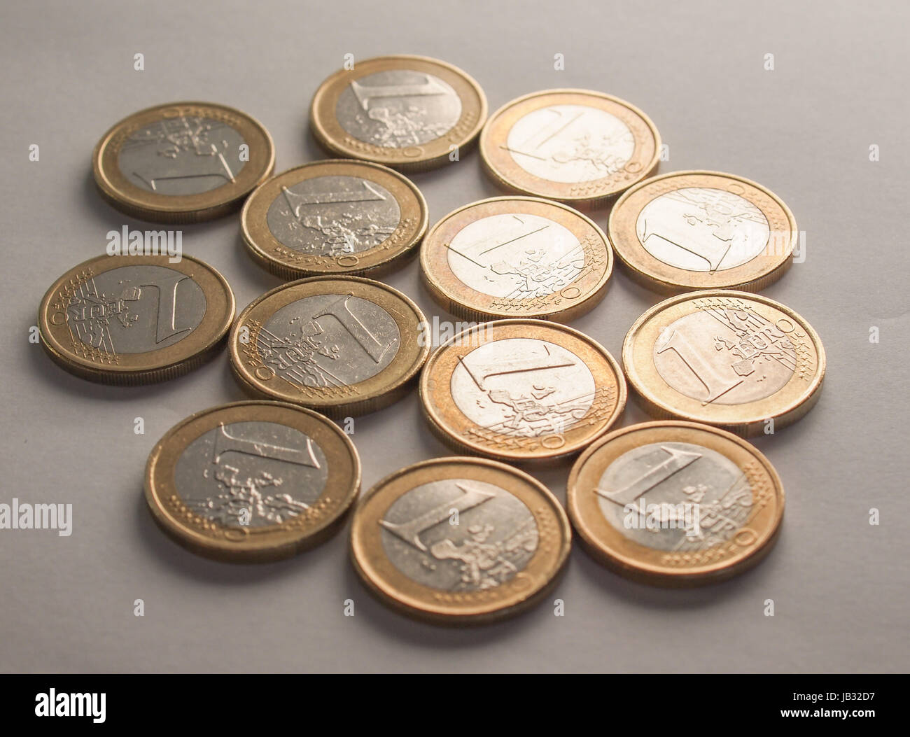 Many One Euro coins (currency of the European Union Stock Photo - Alamy