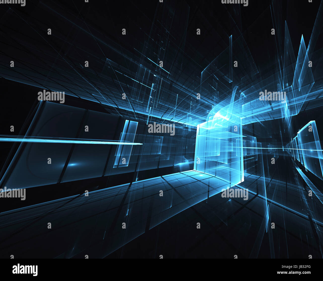 Abstract technology illustration, 3D illustration Stock Photo - Alamy