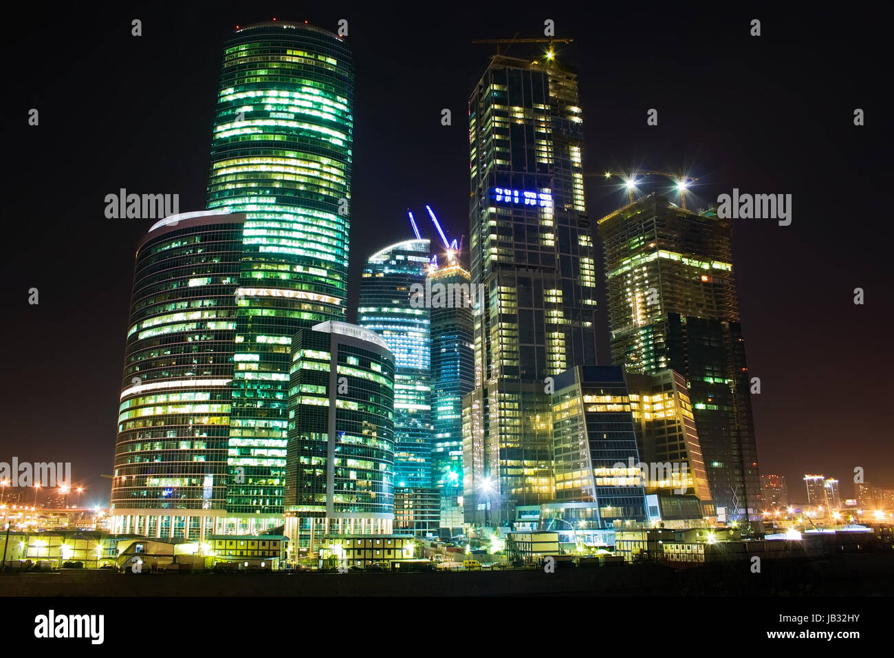 Moscow apartment block night hi-res stock photography and images - Alamy