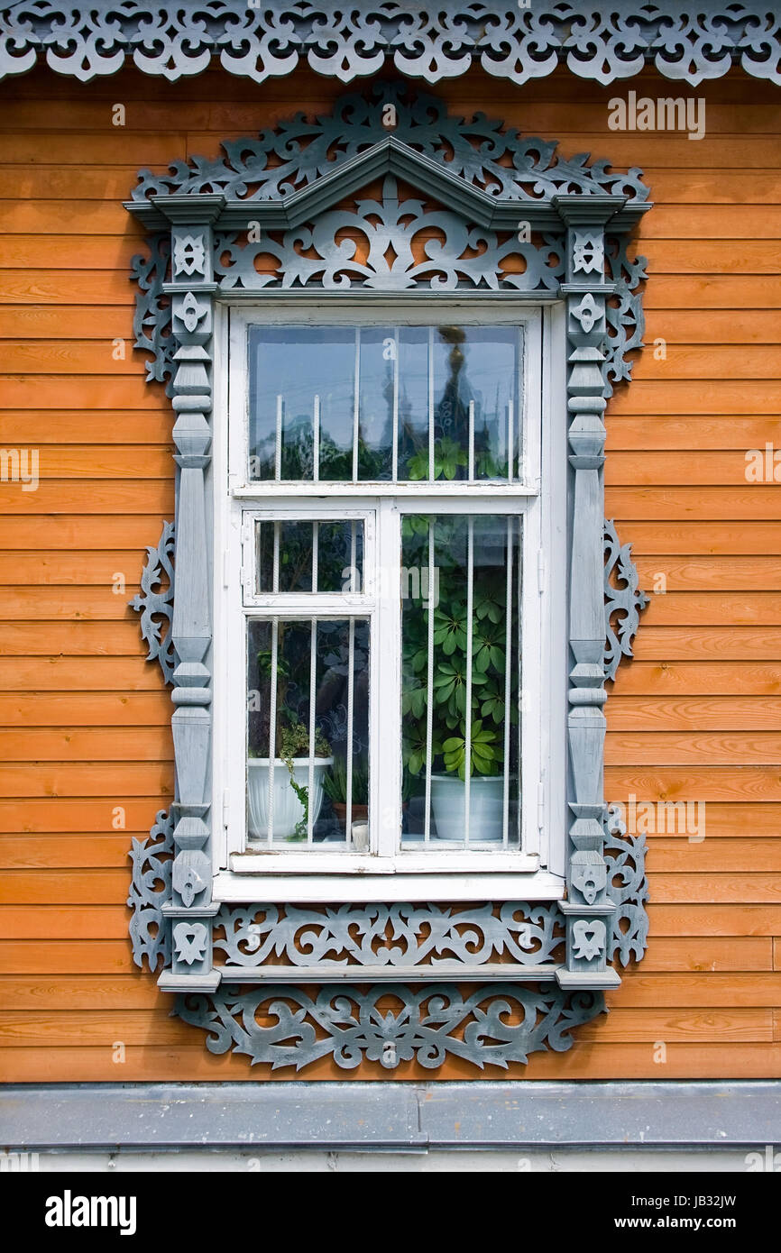 Traditional russian window from Suzdal Stock Photo - Alamy