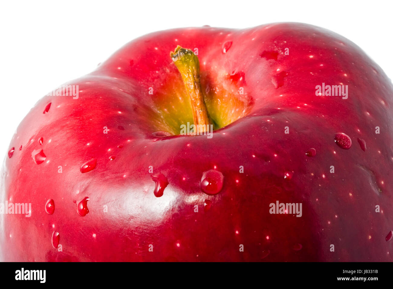 Fresh red apple close up Stock Photo - Alamy