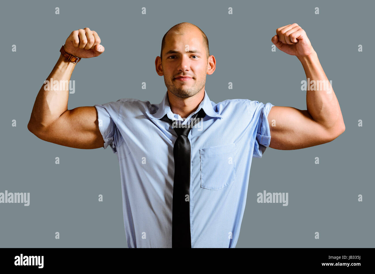 Strong businessman concept Stock Photo - Alamy