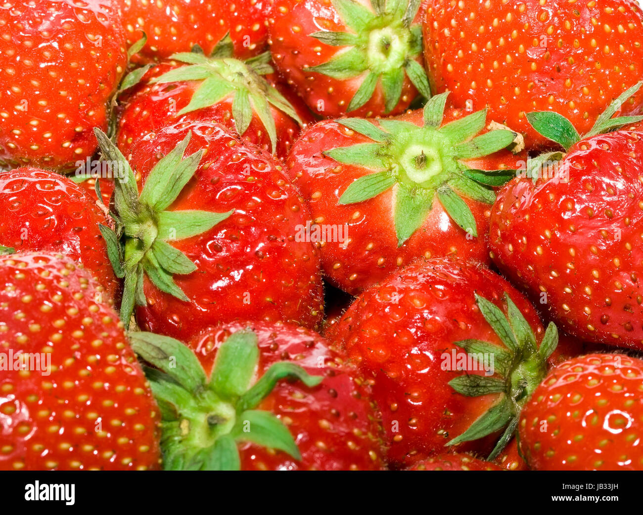 Fresh red strawberries background Stock Photo - Alamy