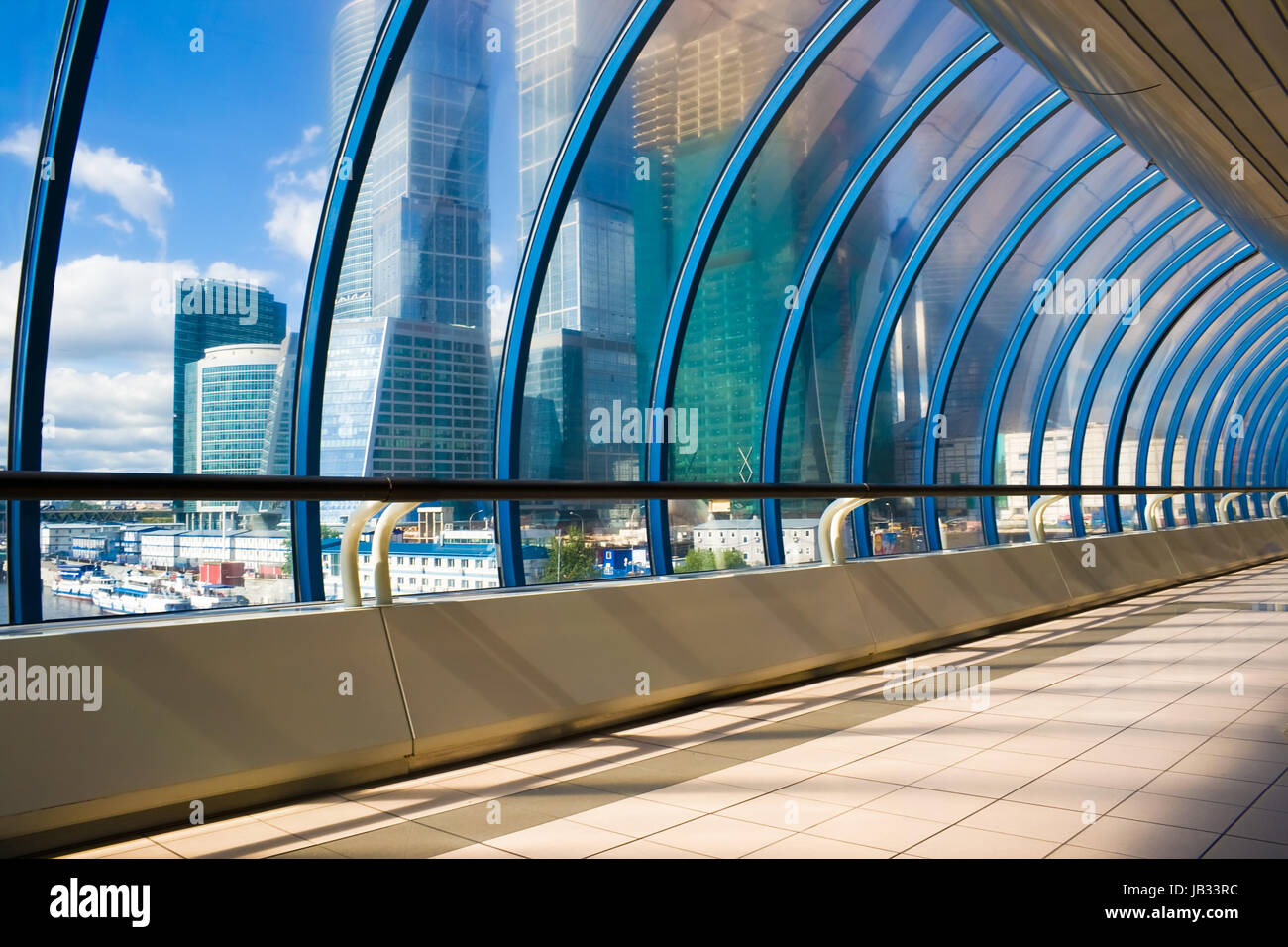 Office bridge near the International Business Centre Stock Photo - Alamy