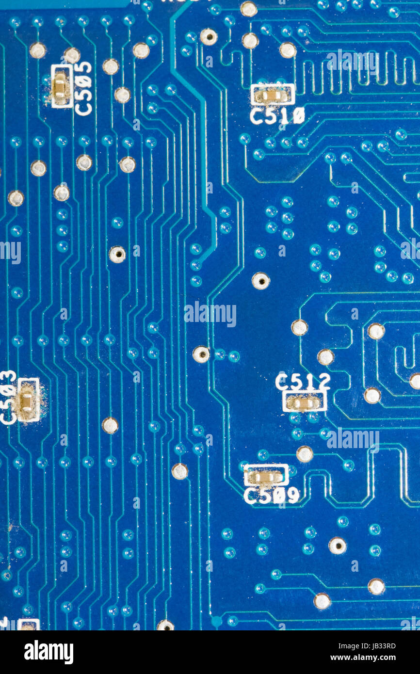 Computer motherboard circuits extreme close up shot Stock Photo - Alamy