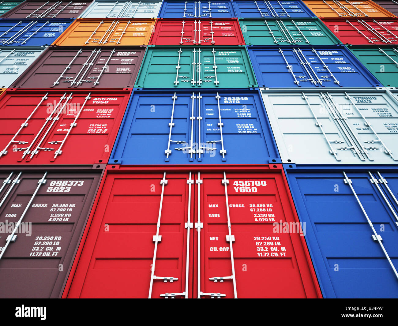 3d image of colorful container Stock Photo - Alamy