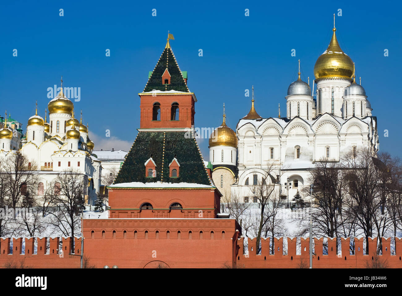 Famous Moscow Kremlin and its beautiful churches Stock Photo - Alamy