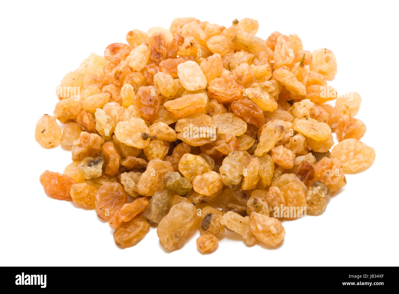 Yellow raisins isolated on white background Stock Photo - Alamy