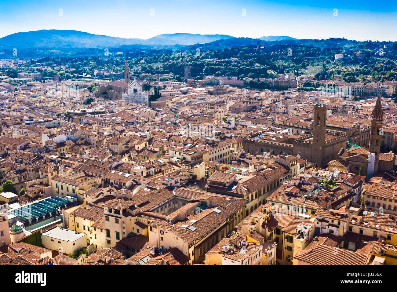 Panoramic view of Florence old city, Italy Stock Photo - Alamy