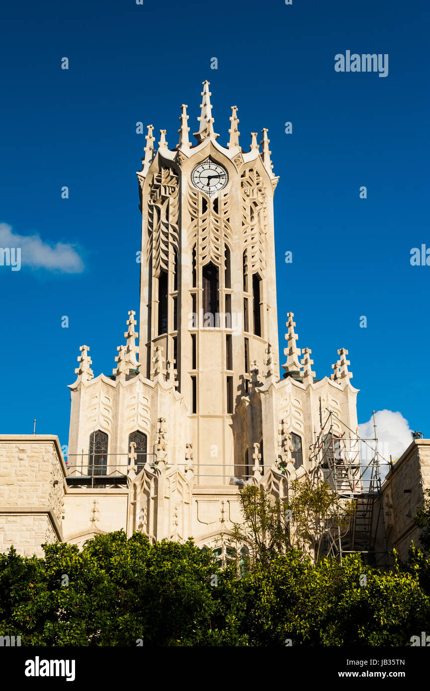 Clocktower of the Auckland University - Old Arts Building was founded ...